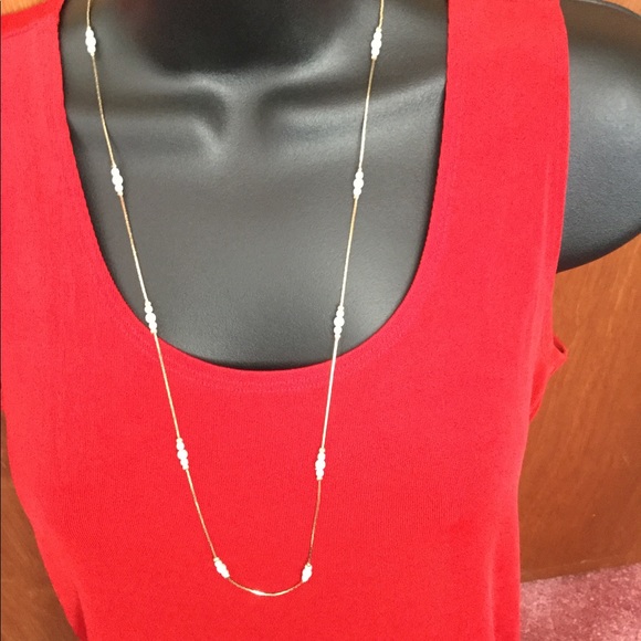 Tracey Hamilton | Jewelry | Gold Tone Mini Pearls And Beaded Necklace ...